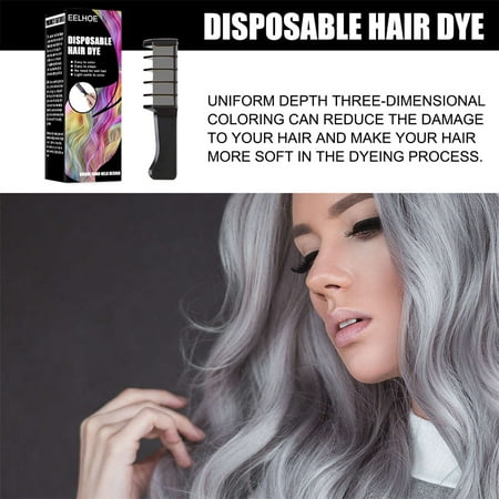One-time Hair Chalk Comb Professional Comb Hair Temporary Hair Chalk ...
