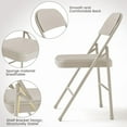 Folding Dining Chairs – Set of 8 Heavy Duty Metal – Padded Seat & Back ...