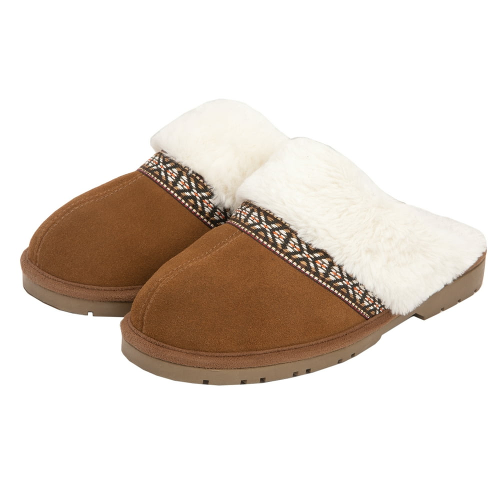 Jessica Simpson - Jessica Simpson Women's Suede Plush Slip on Scuff ...