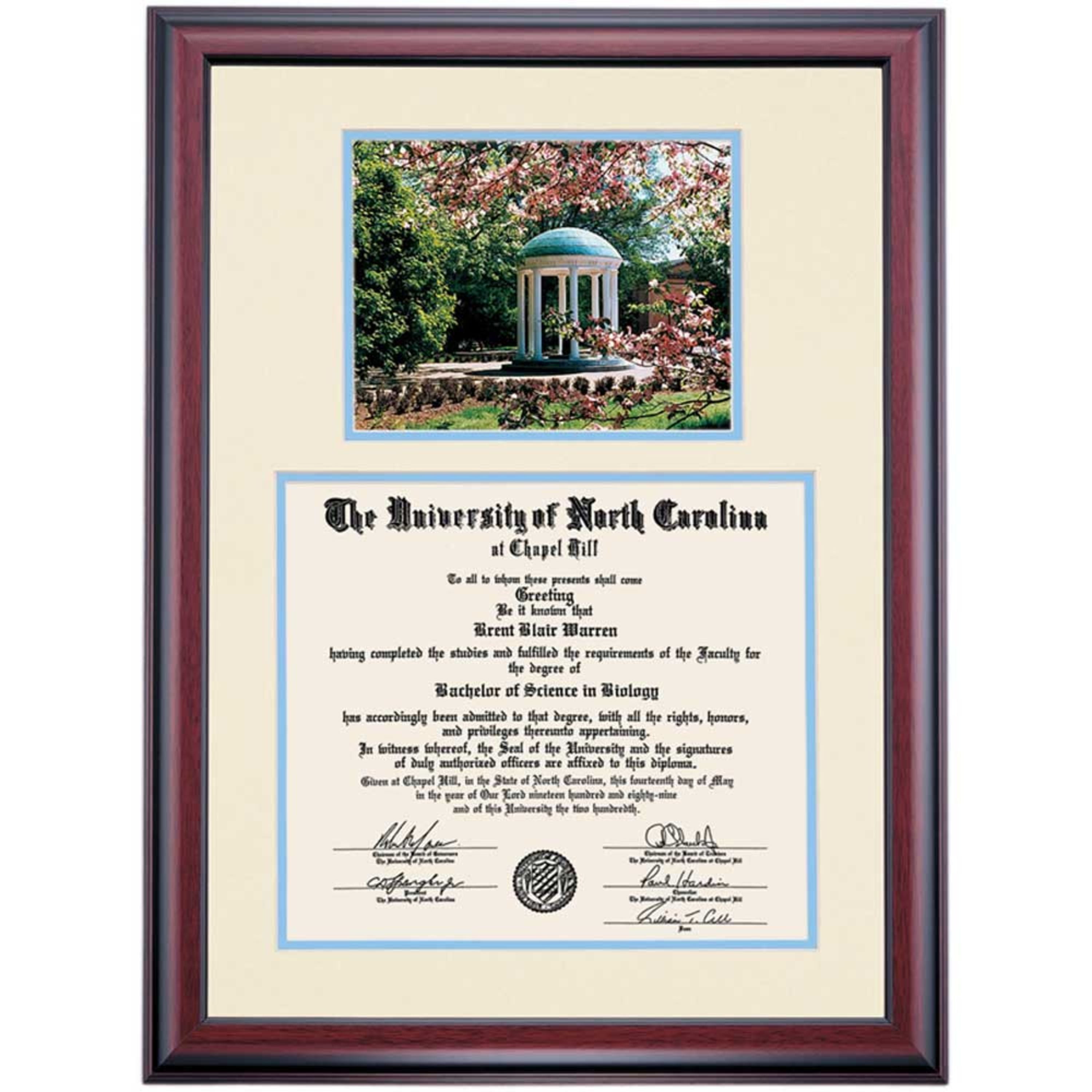 Dawn Diploma Frame for University of North Carolina UNC-Chapel Hill ...
