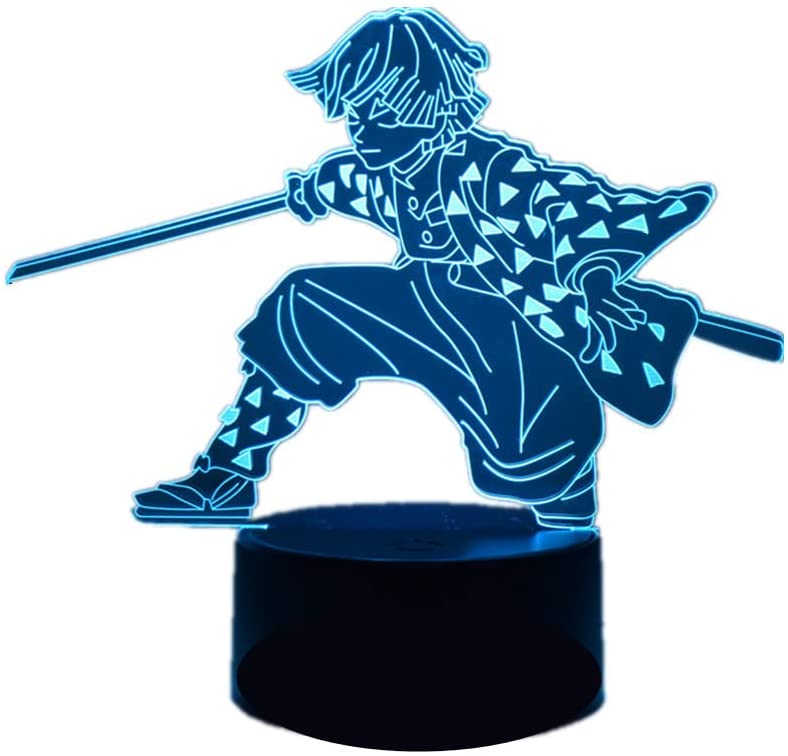 Anime 3d Lamp Demon Slayer Agatsuma Zenitsu Figure Night Light Touch ...