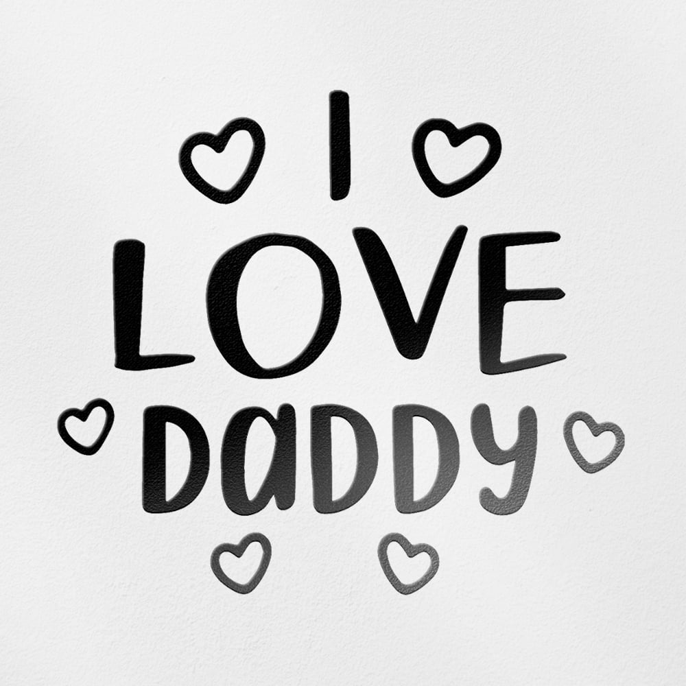 Transparent Decal Stickers Of I Love Daddy (Black) Premium Waterproof ...