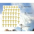 Glitter Cross Stickers for Kids Gold Jesus Christian Decals Religious ...