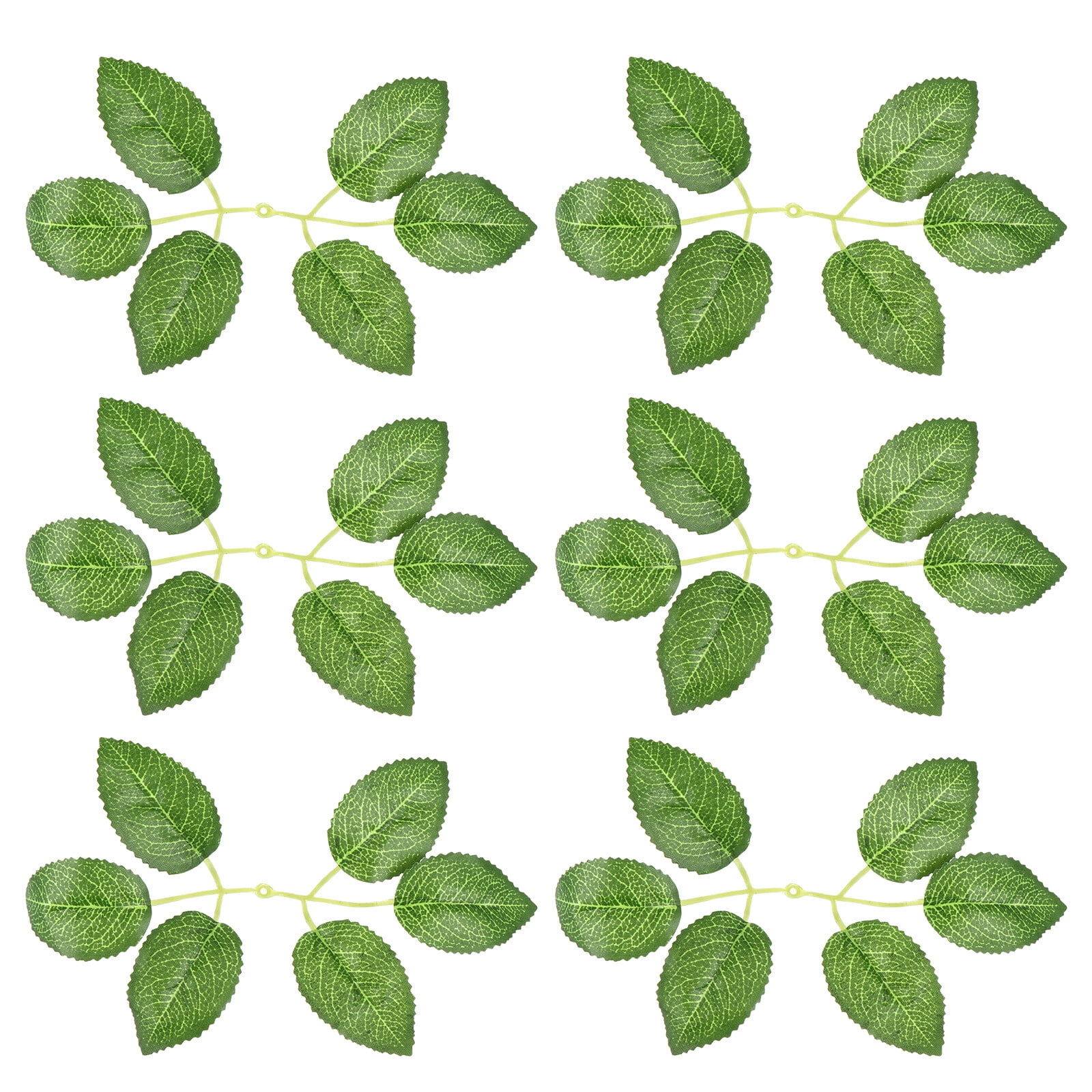 Leaves Rose Leaf Artificial Fake Green Greenery Garland Wreath Silk ...