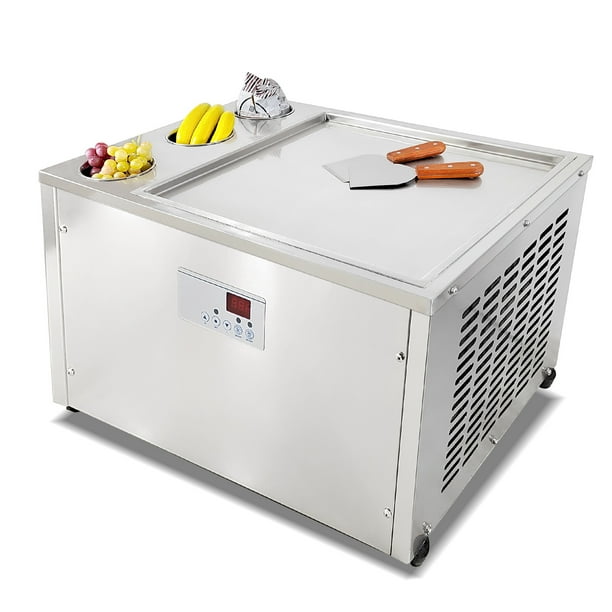 Kolice Counter Top Commercial 18"x18" Single Pan Roll Ice Cream Machine ...
