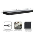 Kate and Laurel Havlock Modern Natural Floating Shelf, 36 x 8, Black ...