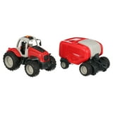 Adventure Force Tractor with Baler Set - Motorized Wheels, Light ...