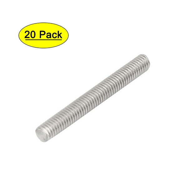 M3 x 25mm 0.5mm Pitch 304 Stainless Steel Fully Threaded Rods Silver ...