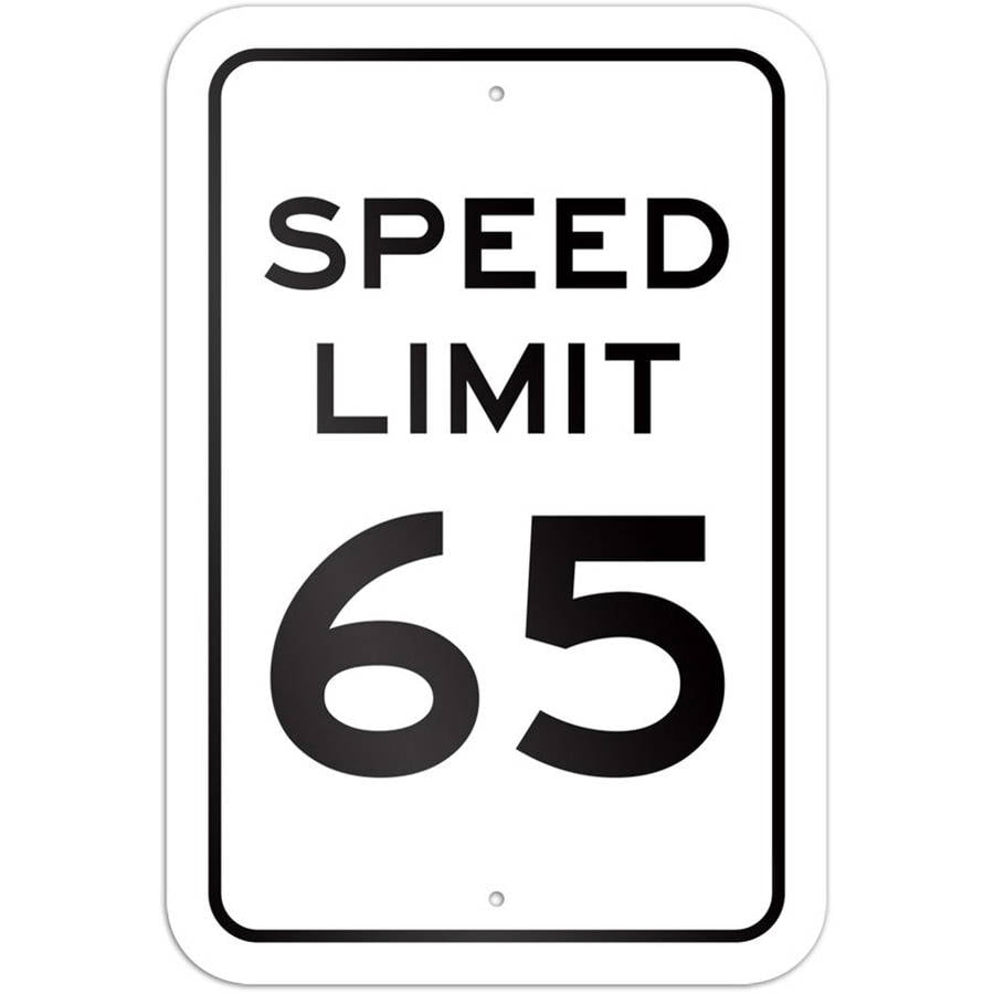 Speed Limit 65 Sign - Walmart.com