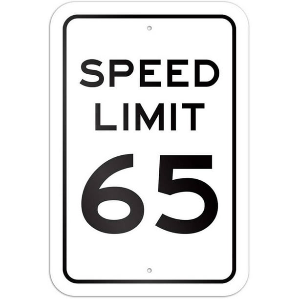 Speed Limit 65 Sign - Walmart.com