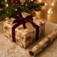 Assorted Christmas Kraft Wrapping Paper - Vintage Holiday Gift Wrap ...