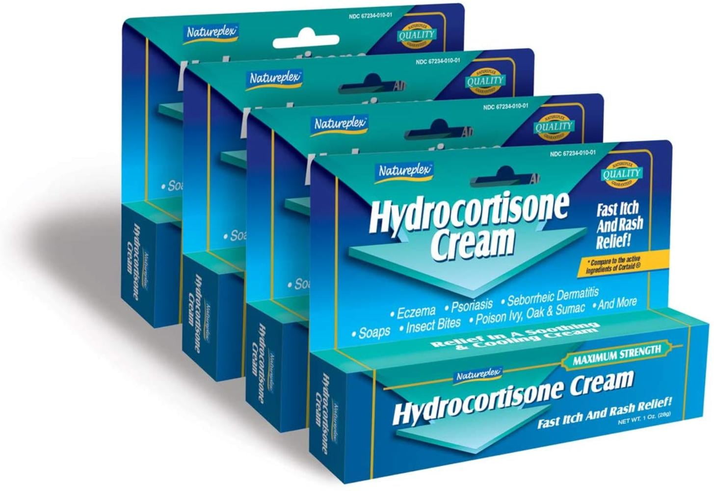 Hydrocortisone Cream Fast Itch and Rash Relief 4 Pack - Walmart.com