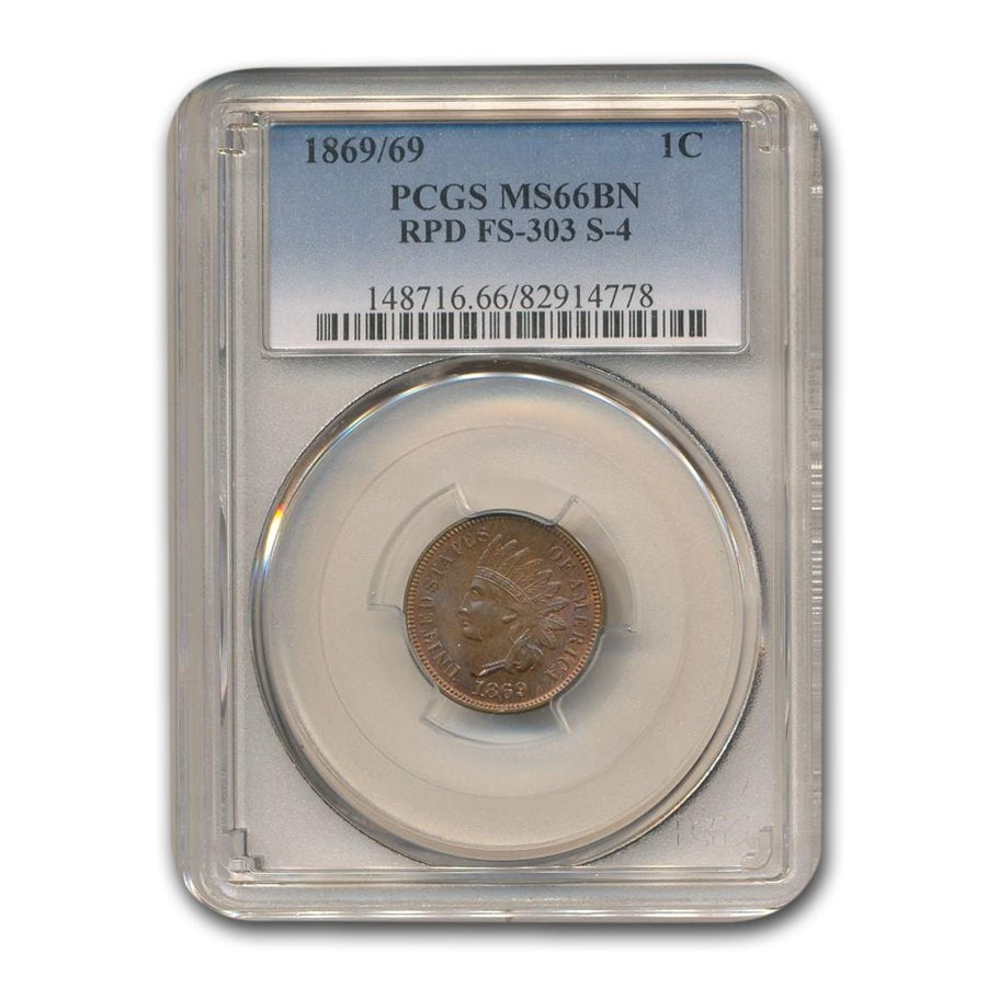 1869/69 Indian Head Cent MS-66 PCGS (Brown) - Walmart.com