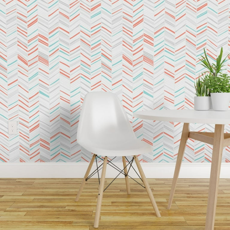 Teal And Gray Chevron Background