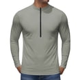 2026 Men's Long Sleeve Sun Shirts Stand Collar 1/4 Zip Up Fishing ...