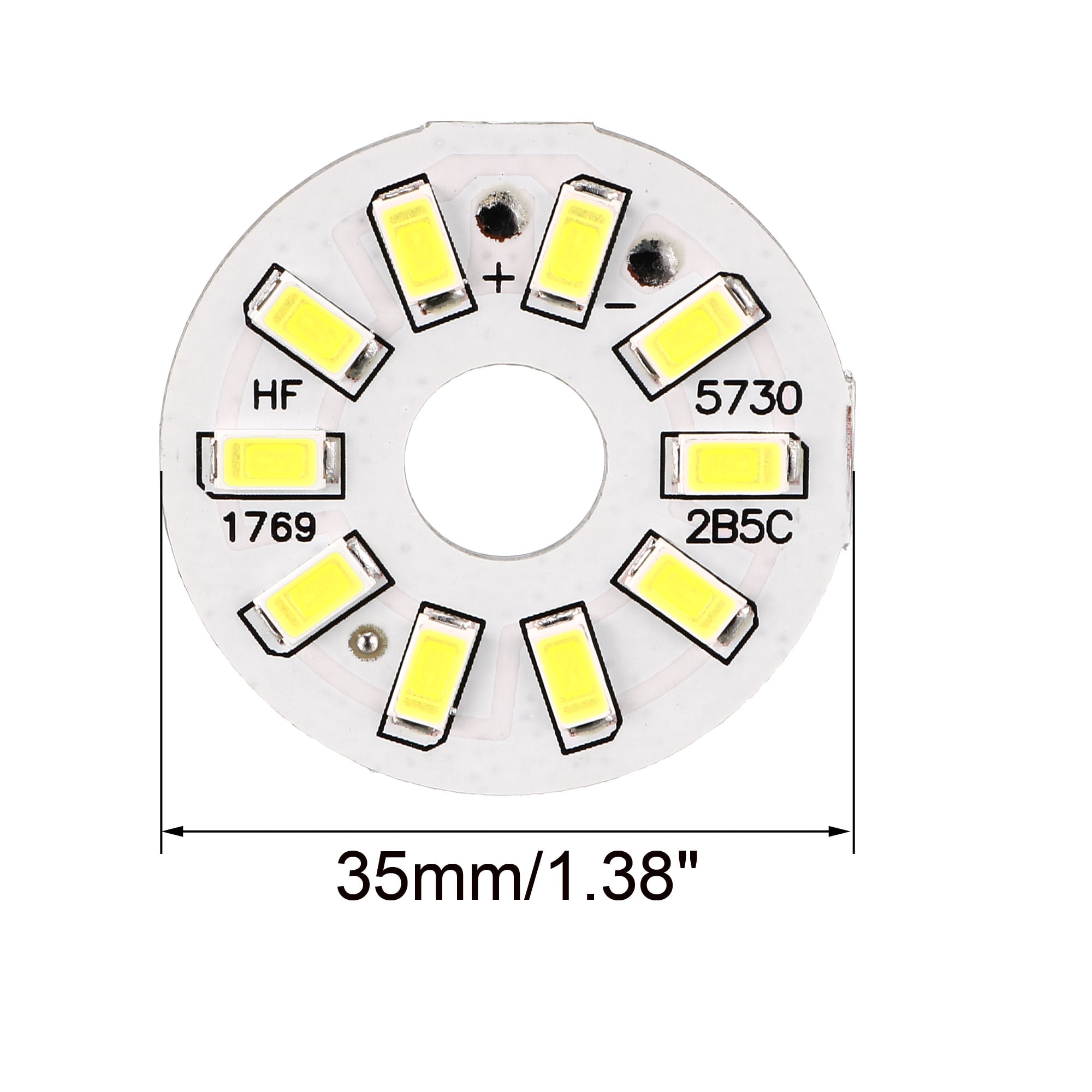 300mA 5W 10LEDs 5730 SMD Chip Module Aluminum Board Pure White 35mm Dia ...