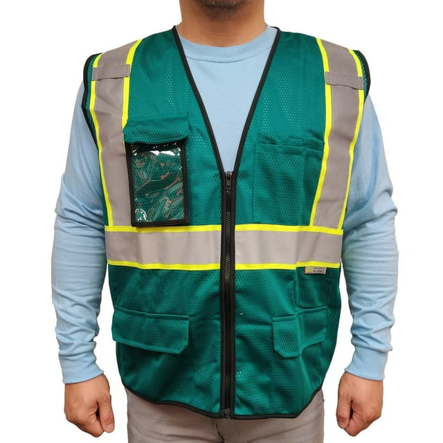 3C Products Non-ANSI/ISEA 107-2015 Class 2 Forest Green Ultra Soft Mesh ...