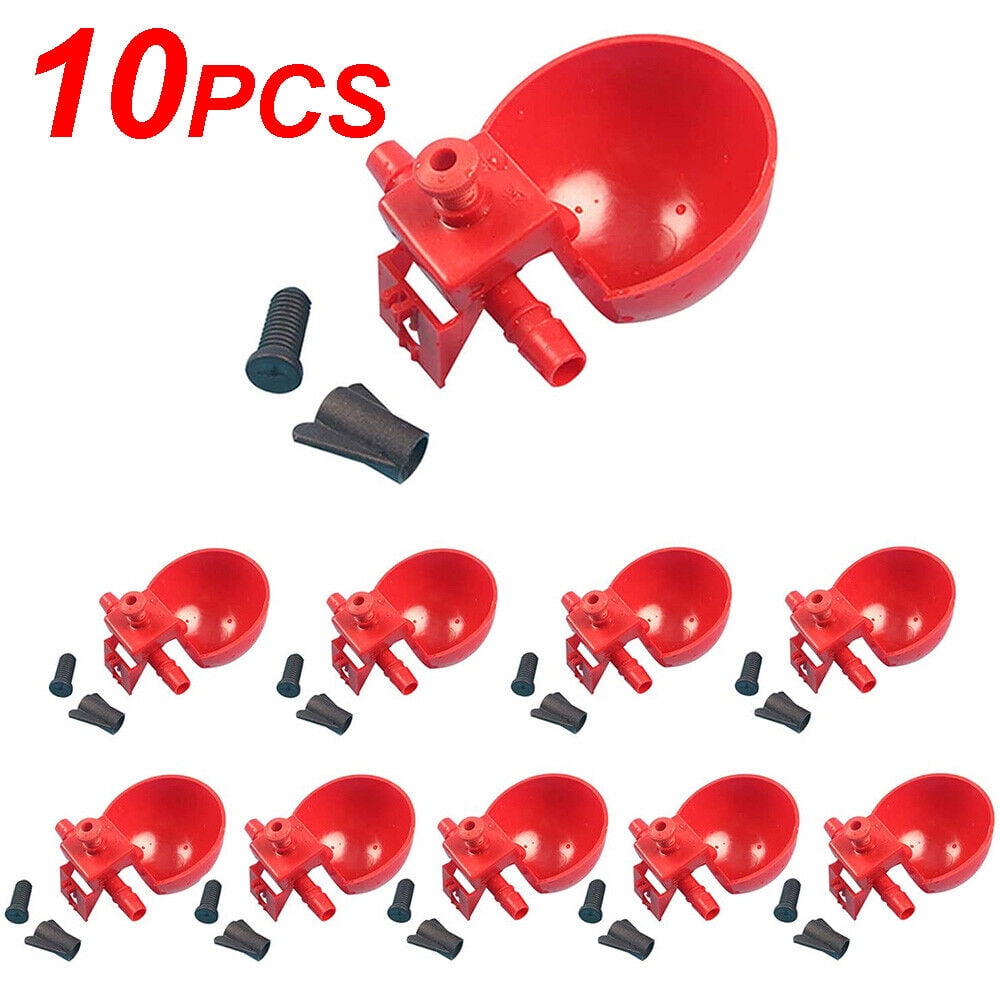 10/20x Poultry/Quail Water Drinking Cups Chicken Hen Plastic Automatic ...