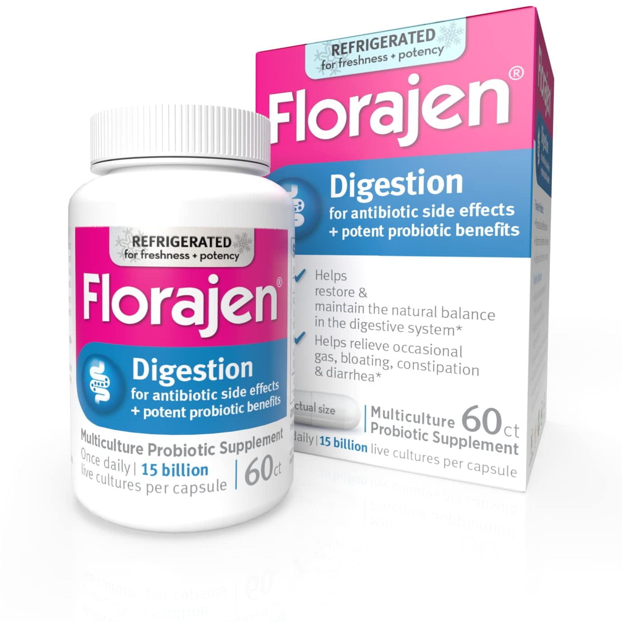 Suplemento Probiótico Florajen 3 de alta potencia 60 cápsulas | Walmart ...