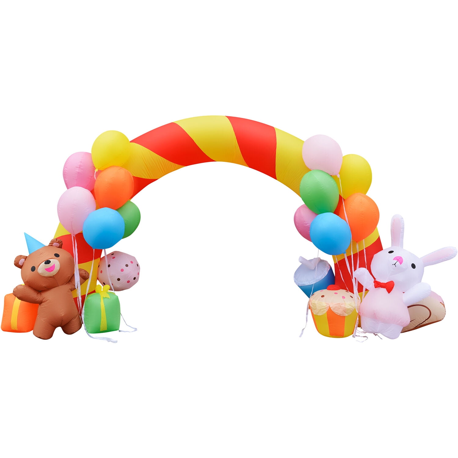 Fraser Hill Farm 8-Ft. Inflatable Walkway Arch with Balloons, Bear ...