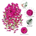 Artificial Hanging Morning Glory Flowers Fuchsia With Eucalyptus Leaves ...