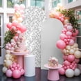 6FT Arch Backdrop Covers, Grey Spring Floral Wedding Arch Cover ...