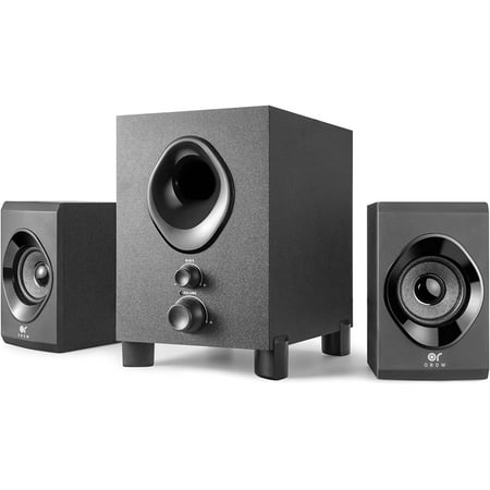 OROW Speakers for PC Computer with Subwoofer,Front Knob 18W Computer ...