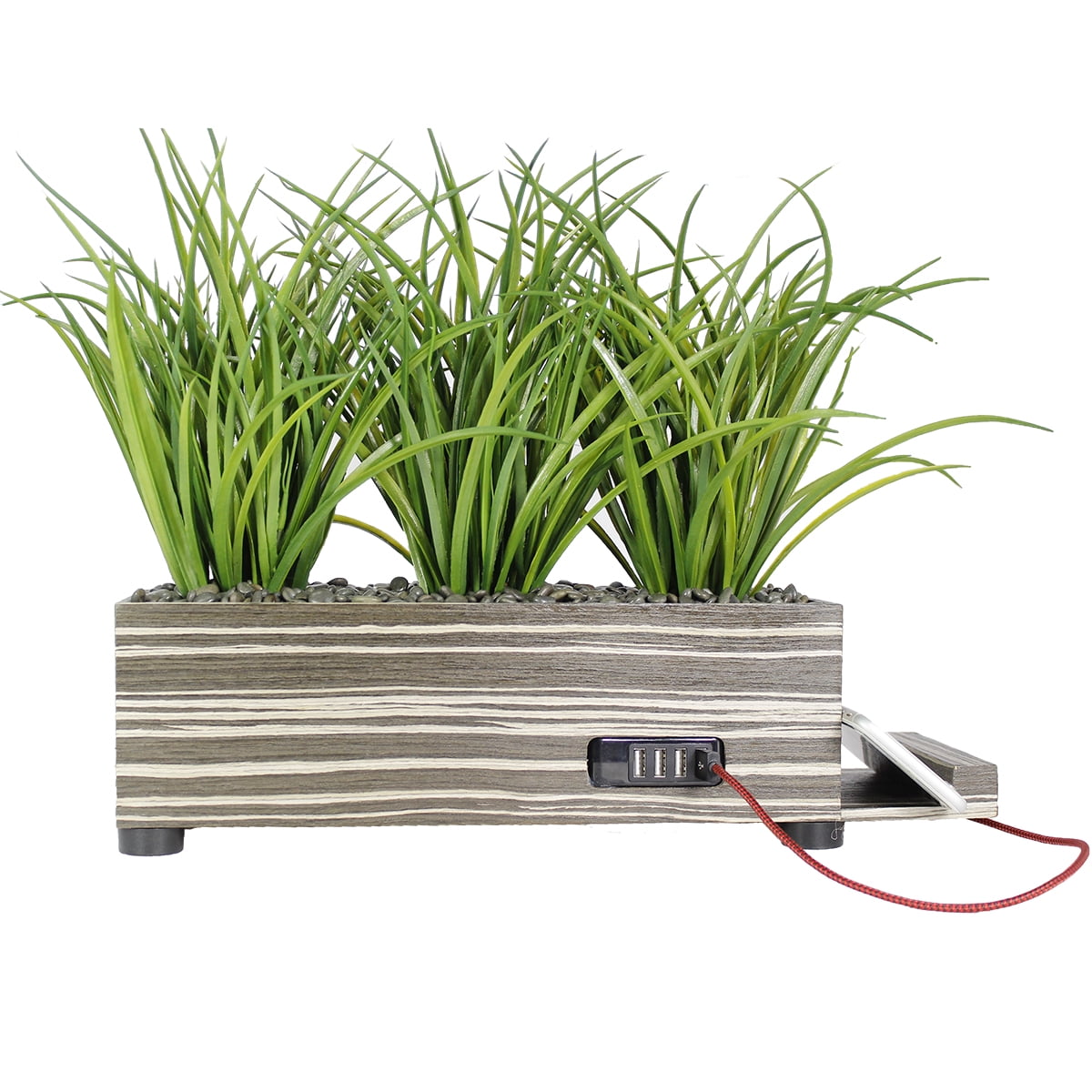 4-Port USB Charging Station Power Plant Stunning Artificial Indoor ...