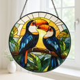 Tropical Forest Bird Window Hanging – Glass Style Art - Walmart.com