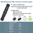 Networking Connector IP68 Waterproof Single Port 10Gpbs USB C Cable ...