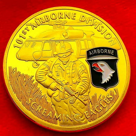 U.s. 101st Airborne Division Sniper Gold-plated Commemorative Coin ...