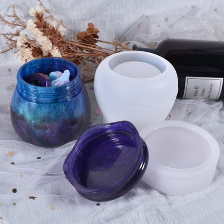 DIY Resin Silicone Moulds Epoxy Resin Storage Jars Casting Resin Moulds ...