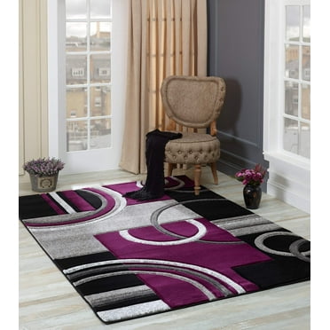 GLORY RUGS Modern Area Rug Swirls Carpet Bedroom Living Room ...