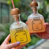 Reusable Patron Liquor Bottle Cups with Straw, Clear Cup with Straw ...