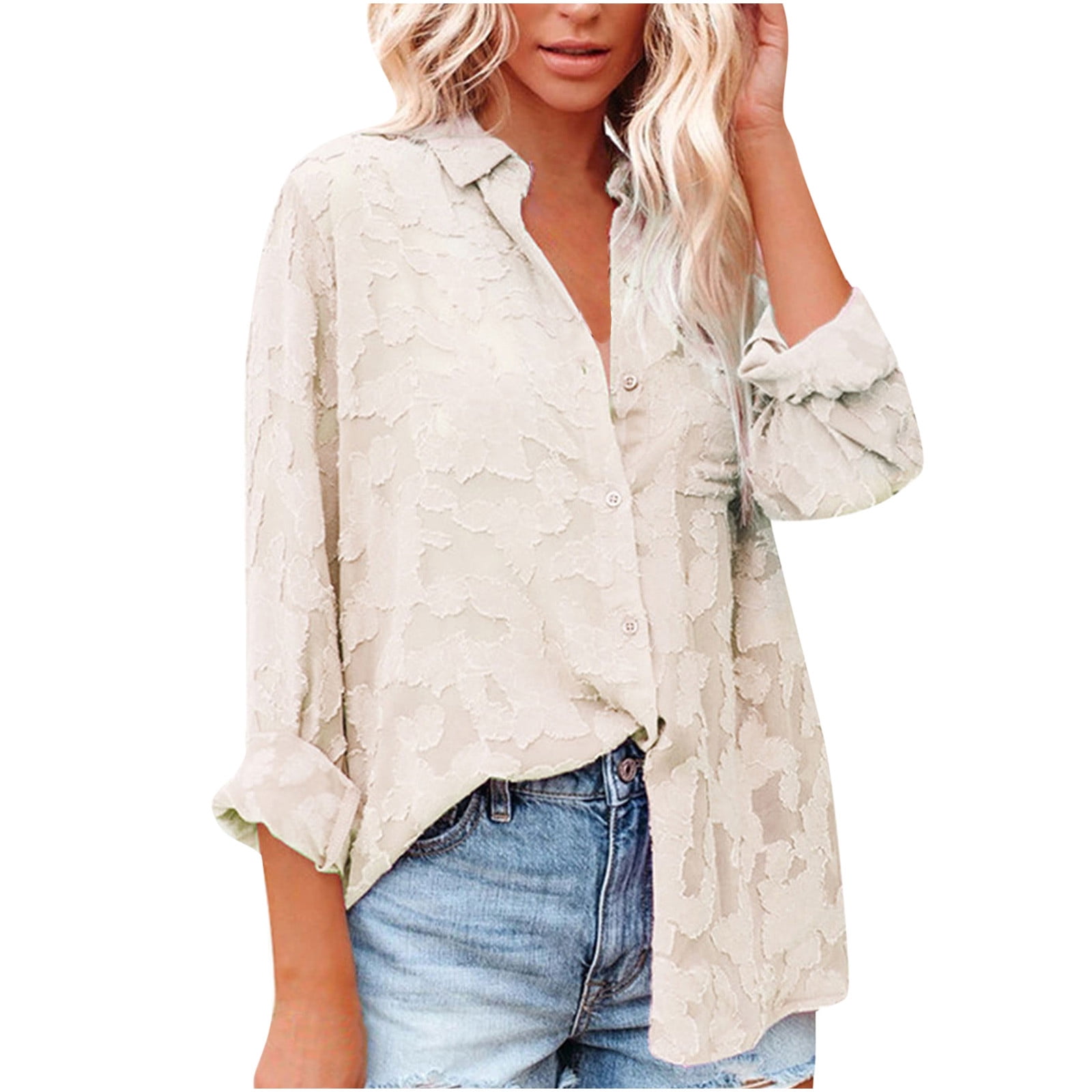 YFPWM Women's Tie Front Tops Rib Knit Mesh T-shirt Wolf Print T-shirt ...