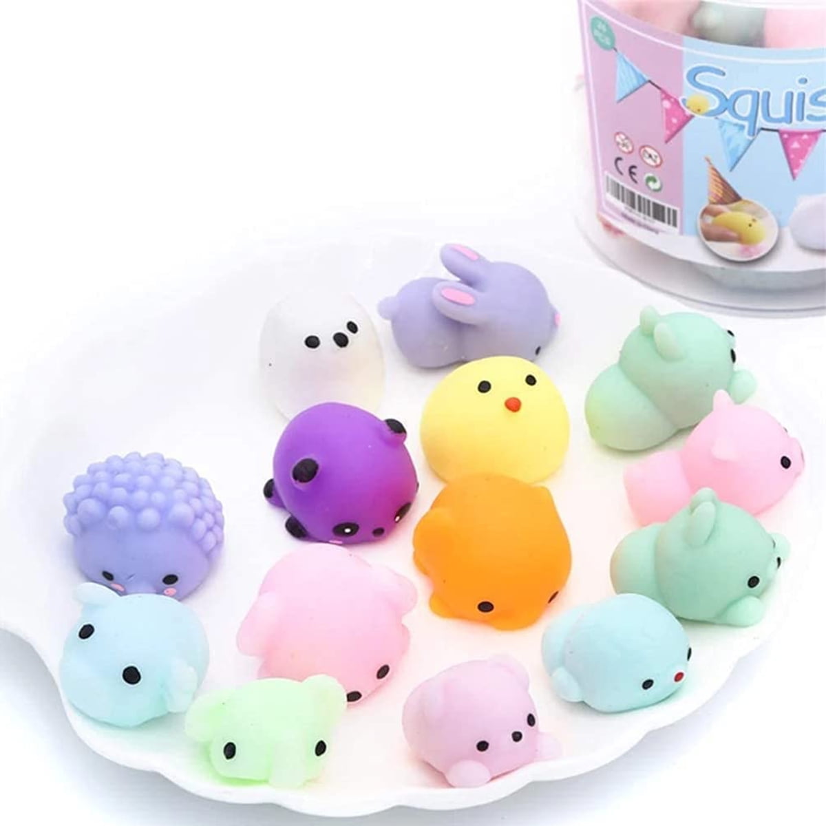 Buy Everso 36Pcs Party Favors for Kids Mochi Squishy Toy Kids Mini ...