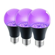 Black Lights Bulbs, 6W A19 E26 Bulb,Wavelength Level 385-400nm,UV LED ...