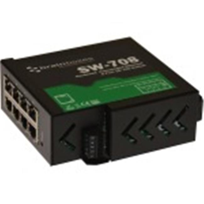 Brainboxes Hardened Industrial Ethernet 8 Port Switch Din Rail ...