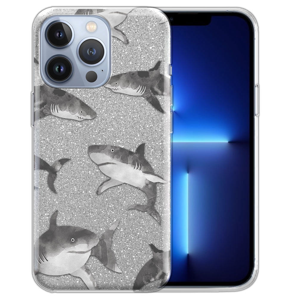 WIRESTER Clear/Silver Glitter Case, Sparkle Bling TPU Cover for Apple ...