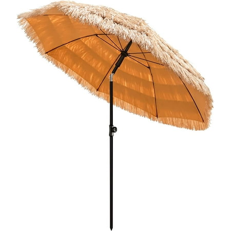 Tiki Umbrellas for Outside, UV Protect Thatch Umbrella with Tilt Design ...