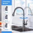 Black Stainless Kitchen Faucet, Gray Kitchen Faucet with Pull Down ...
