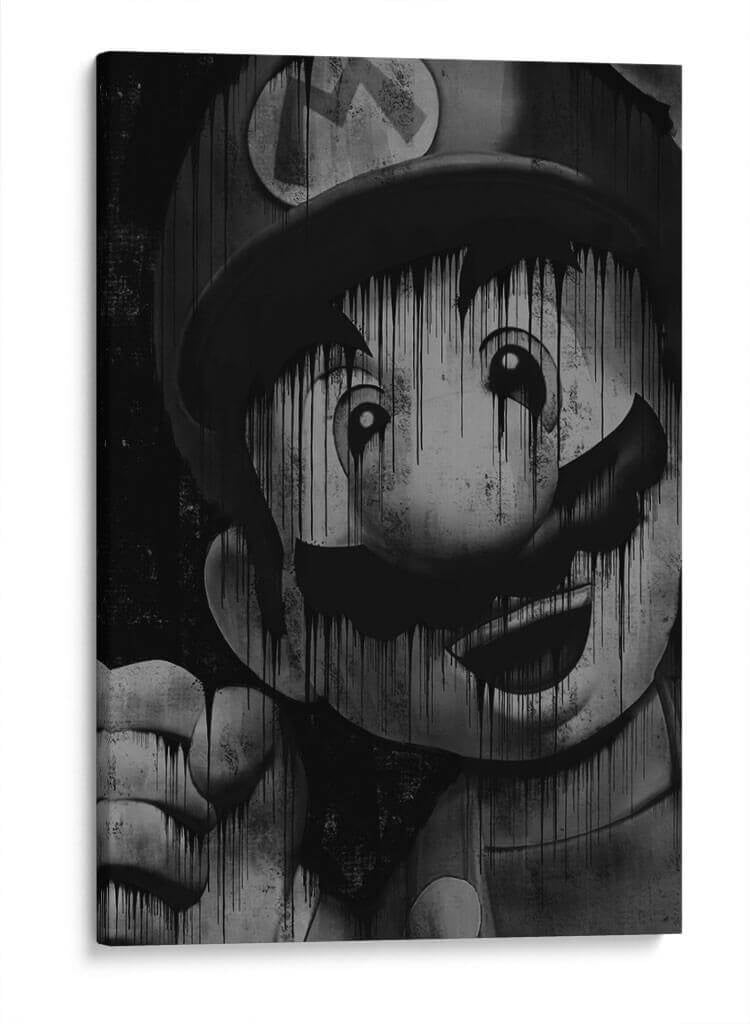 Cuadro decorativo - Mario Drip, Dry Ink 20x30 Canvas Lab Blanco y negro ...