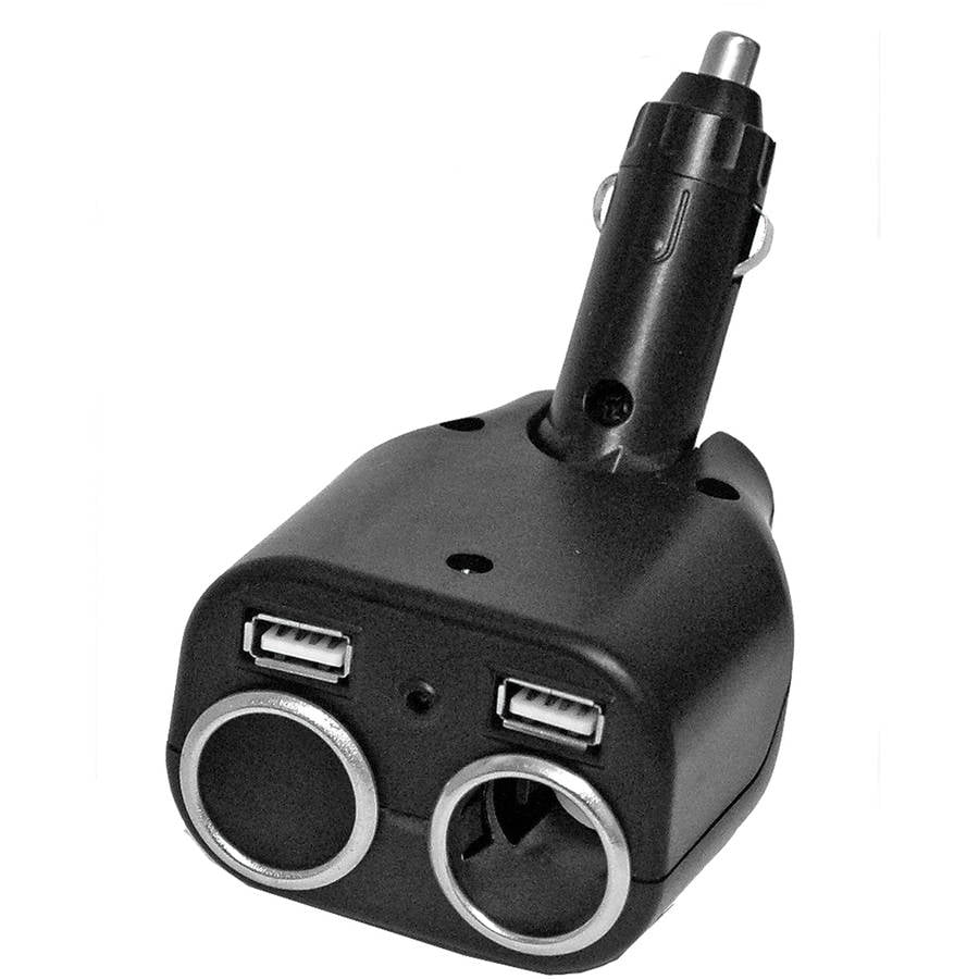 Prime Products 08-5048 12V Adapter with Dual Outlets & USB Ports ...