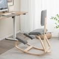 Gymax Ergonomic Kneeling Chair Upright Posture Polyester Support Chair ...