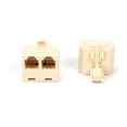 THE CIMPLE CO - Duplex Modular Phone Wall Jack Adapter (IVORY) RJ11 ...