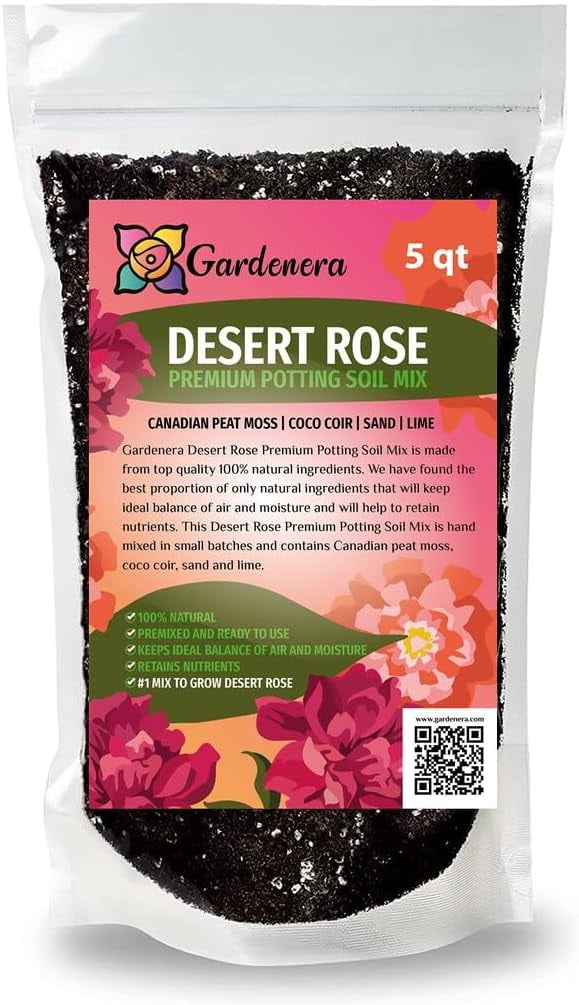 Premium Desert Rose Potting Soil by Gardenera - Unlock The Beauty of ...