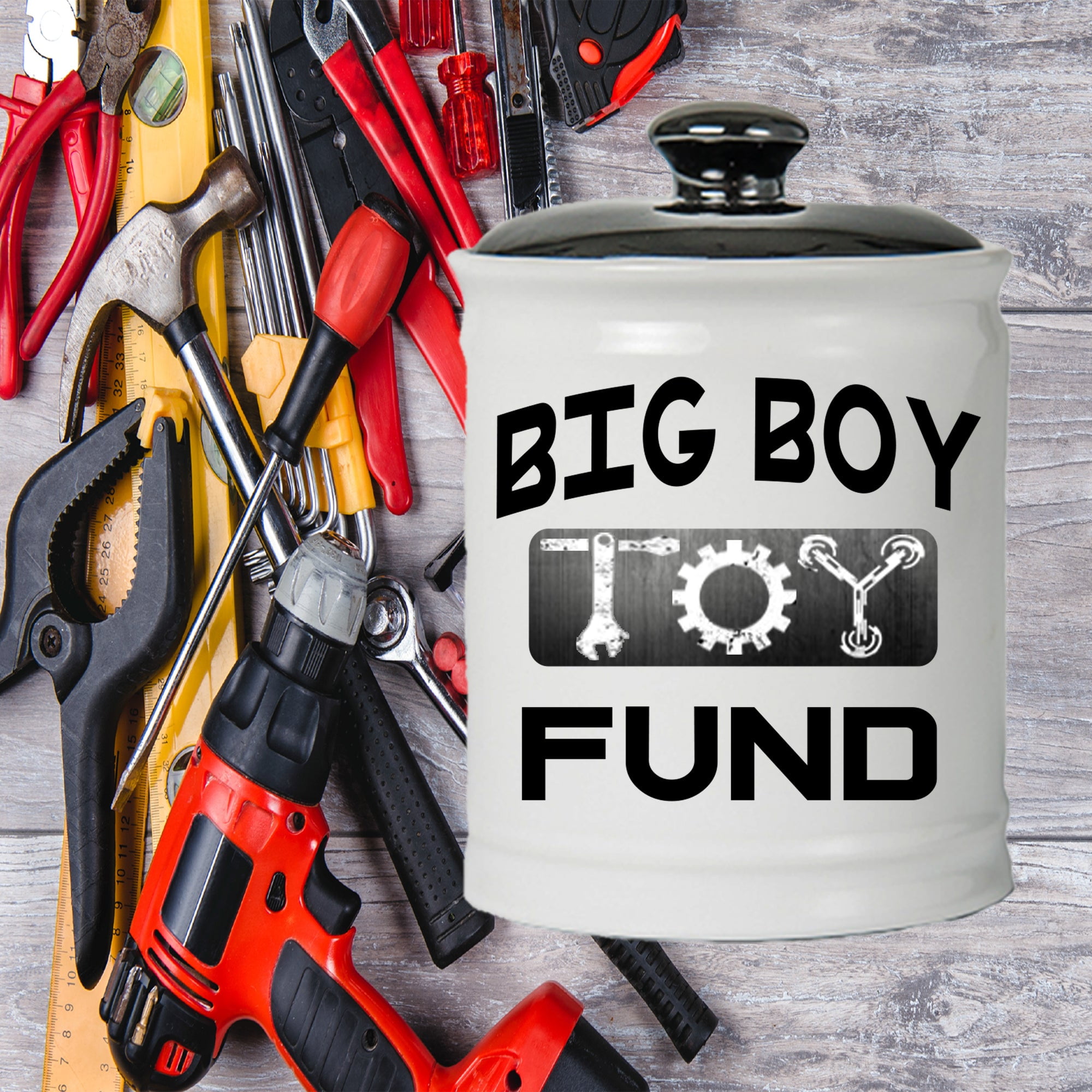Buy Big Boy Toy Fund Ceramic Piggy Bank Money Jar for Race Cars ...