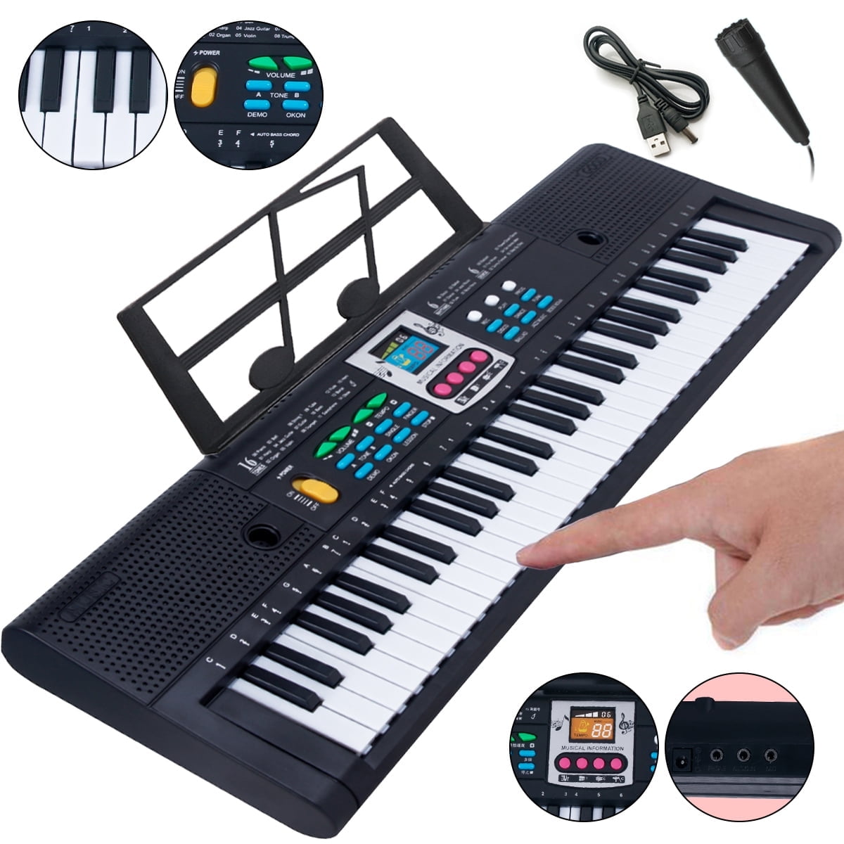 Click here for Nuahrhy Electronic Keyboard Piano 61-Key Portable... prices