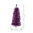 Vickerman 3' Slim Purple Pencil Artificial Christmas Tree, Prelit with ...