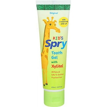 Spry Kids Anti-Cavity Dental Toothpaste, Bubble Gum Flavor, Fluoride ...